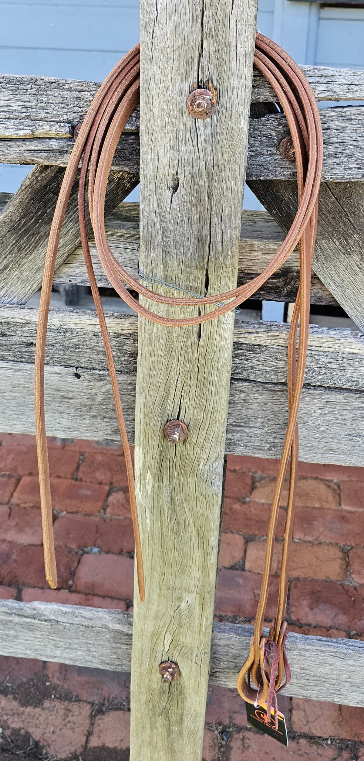 "HARNESS LEATHER REINS" - SPLIT - 7ft — Toprail Equine