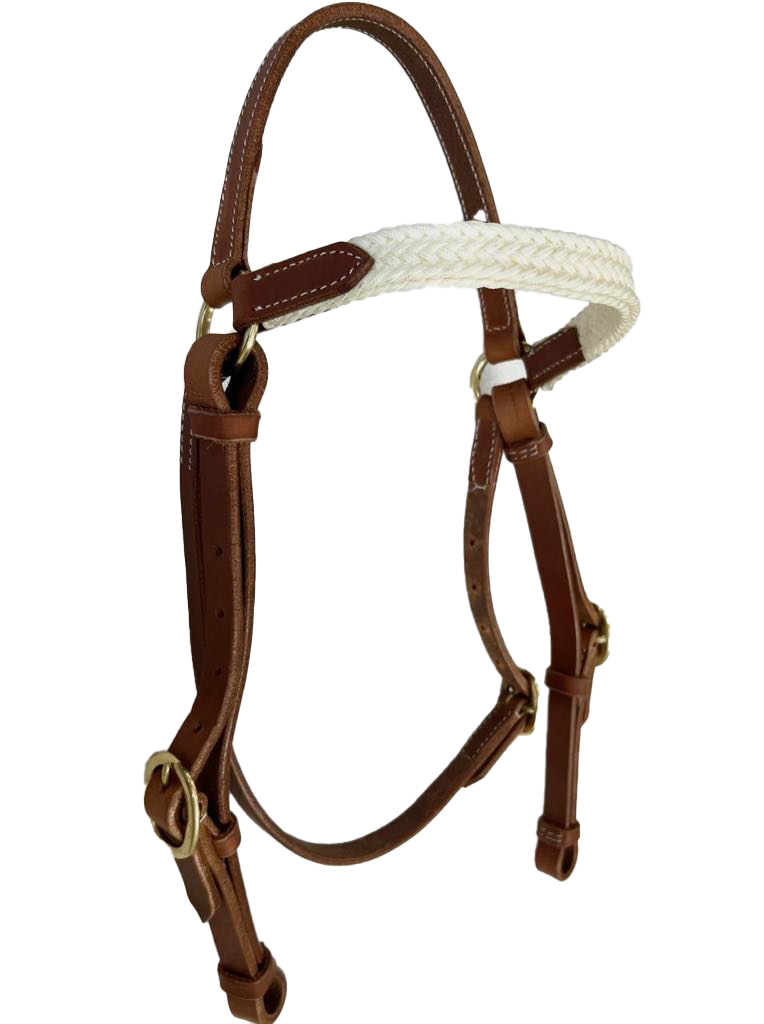 "KANSAS" USA Waxed Rope Bridle — Toprail Equine