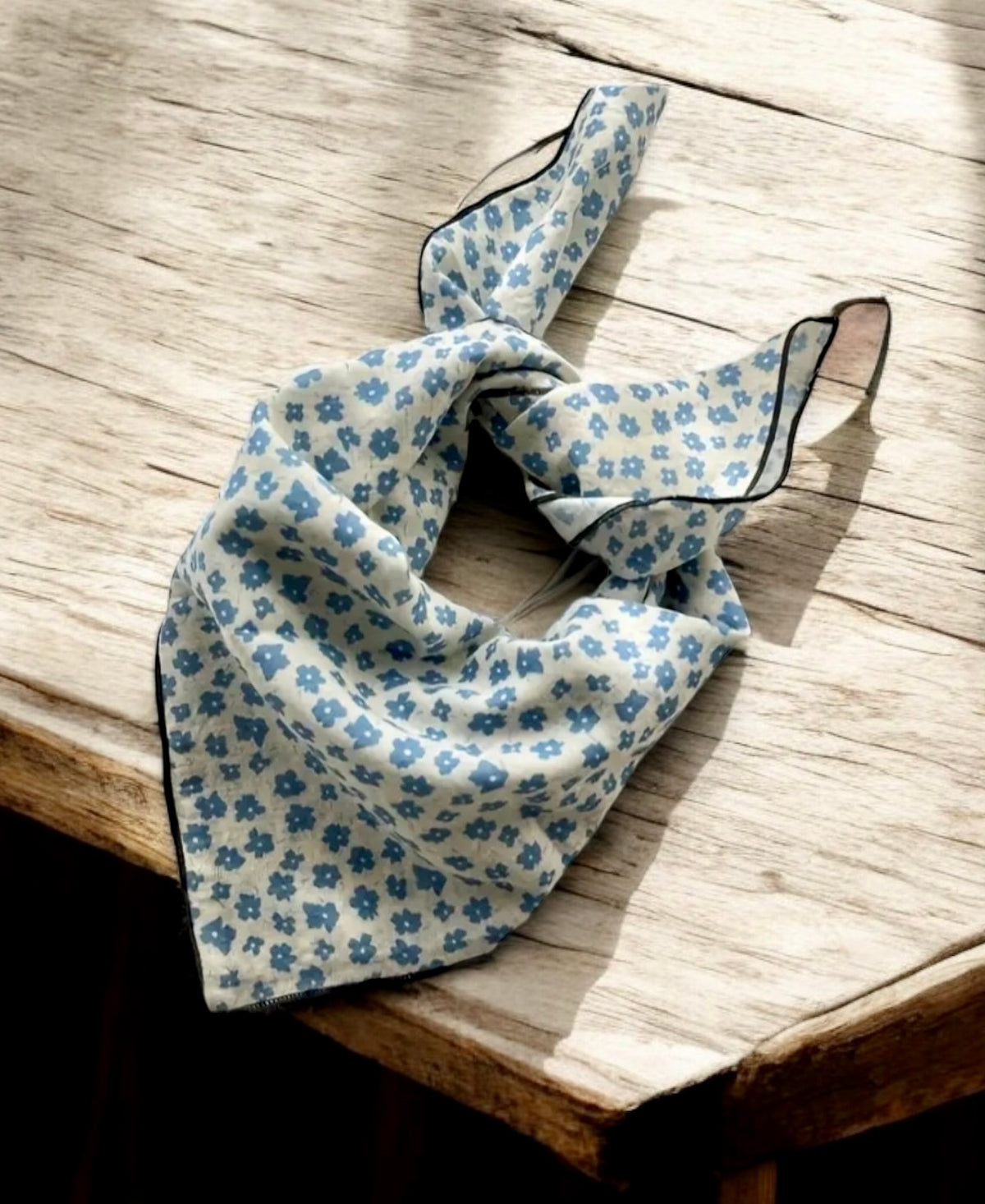“BLUE BLOOM" Neck Scarf - 1773 — Toprail Equine