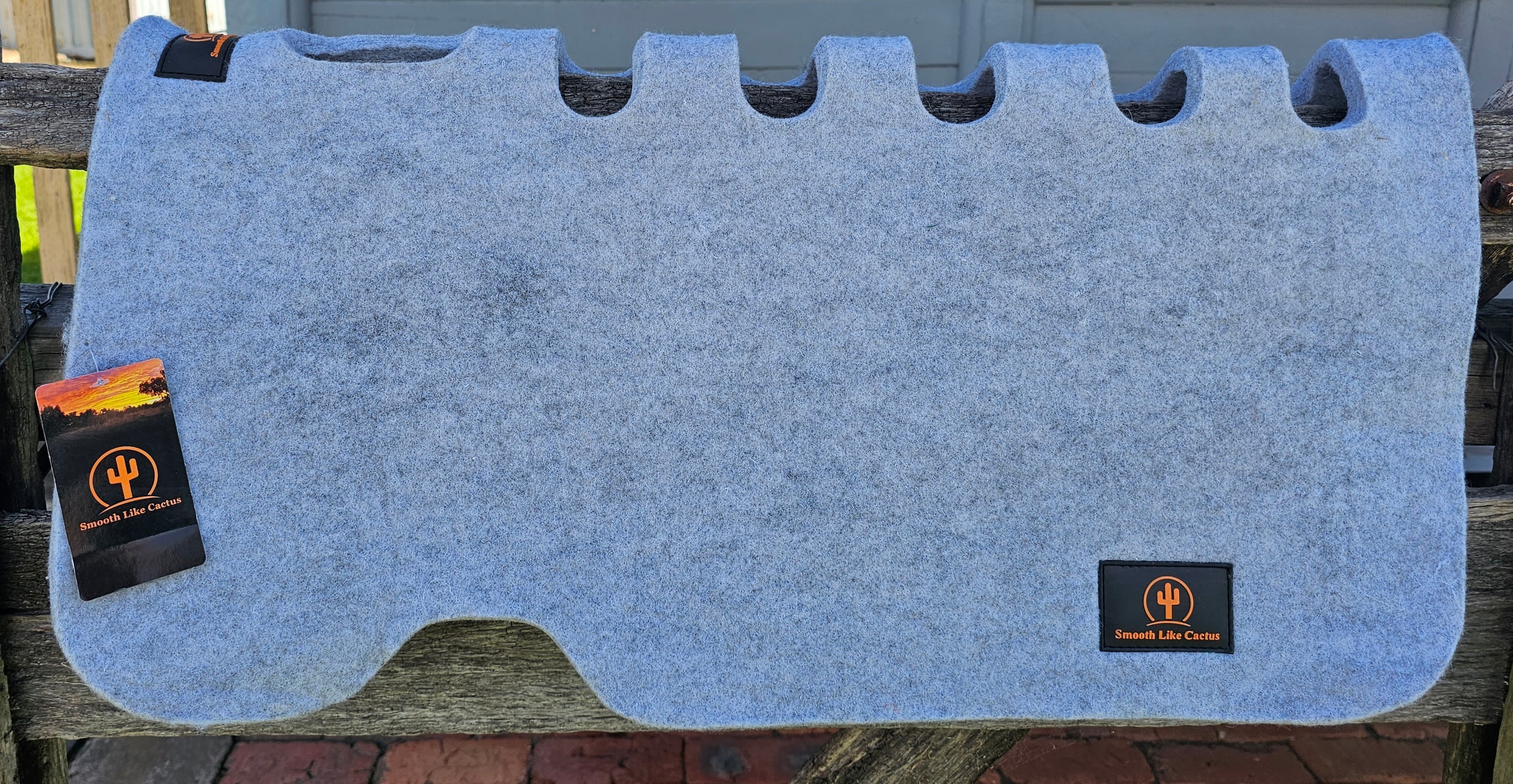 Grey Layer Pad Contoured 8mm Wool 31x31 — Toprail Equine