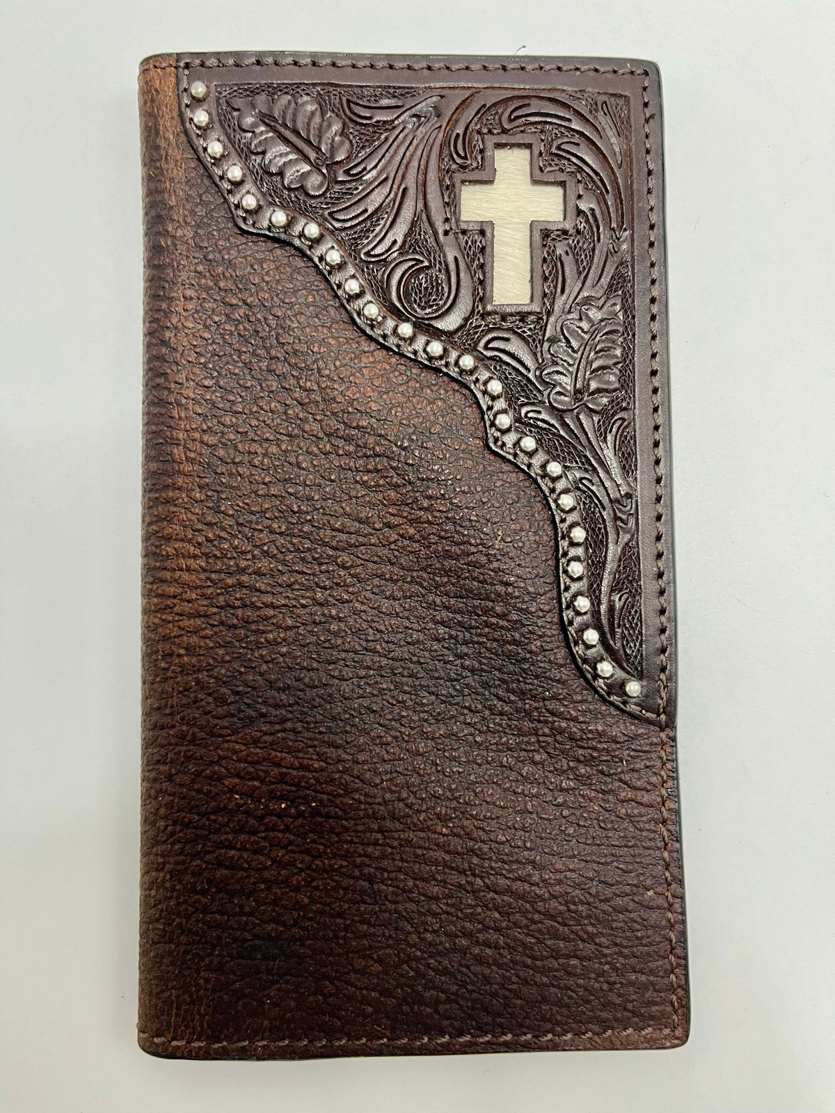 "TWISTED X" Men's Cross Tooled Leather Rodeo Wallet — Toprail Equine