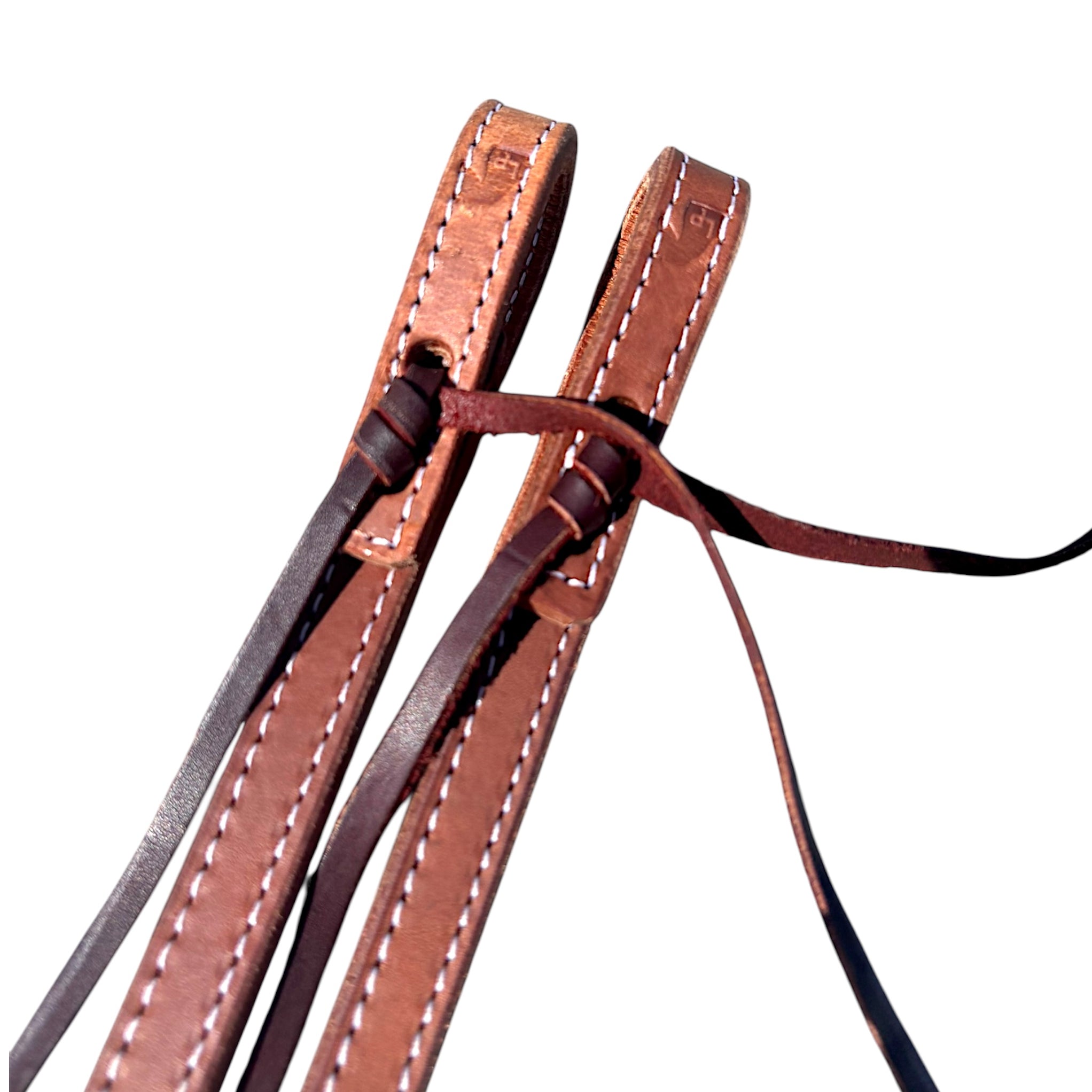 SPLIT WEIGHTED CUTTING REINS with WATERLOOP ENDS (double ply) - Toprai ...