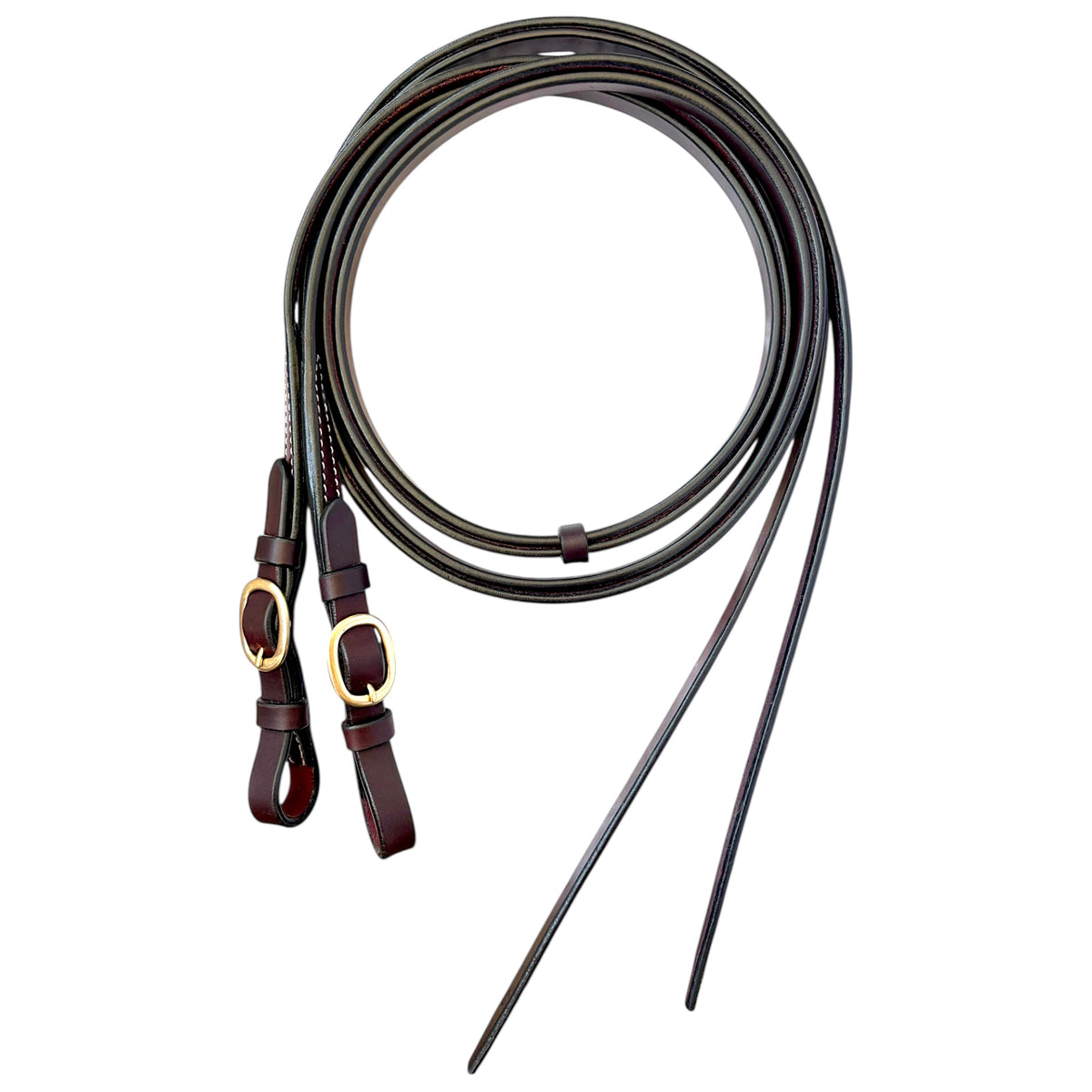 Split Smooth Show Rein - Toprail Equine