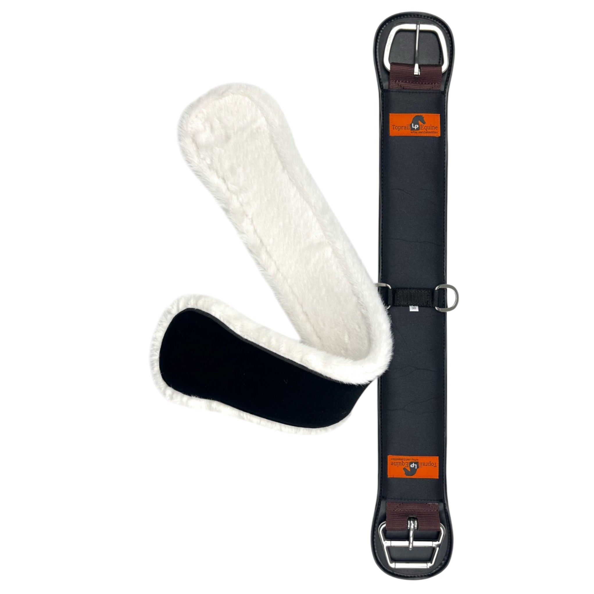"JUMBUCK" Straight Cinch with Wool Fleece — Toprail Equine
