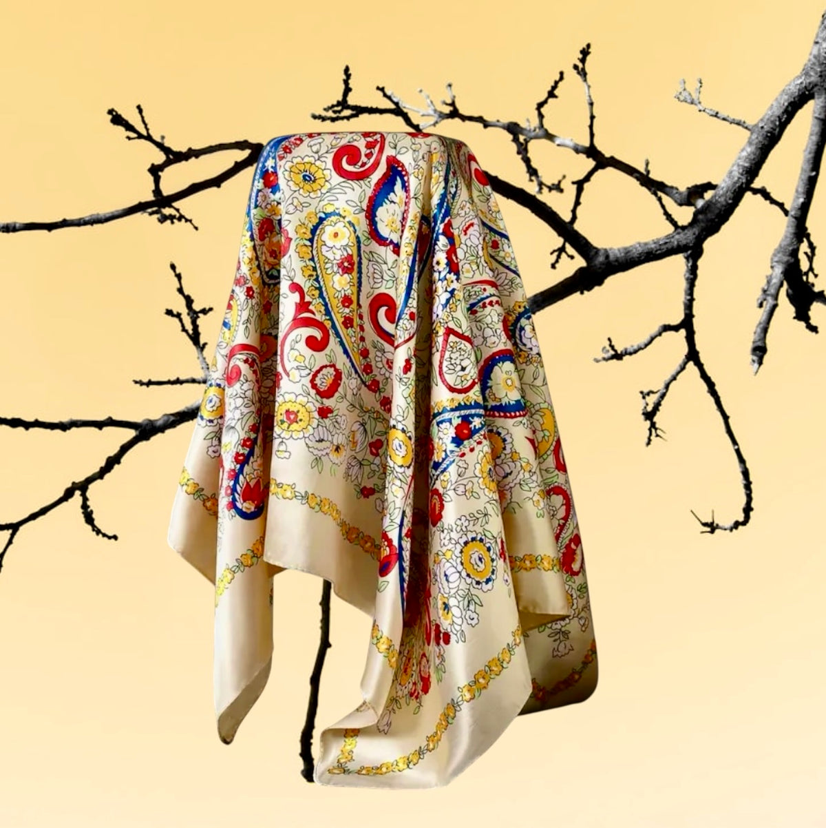 "PAISLEY GOLD" Wild Rag - 1773 — Toprail Equine