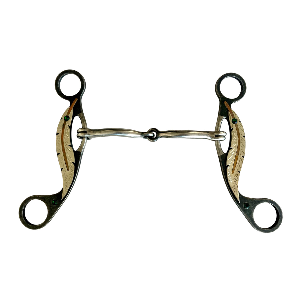 Western shank feather snaffle — Toprail Equine