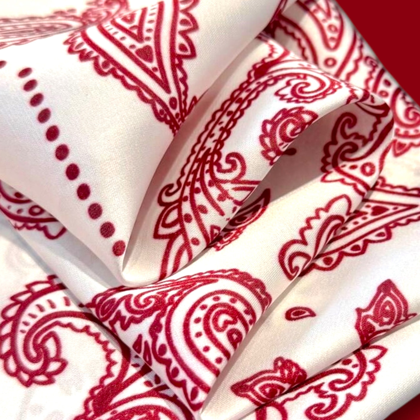"RASPBERRY" Paisley Neck Scarf - 1773 — Toprail Equine