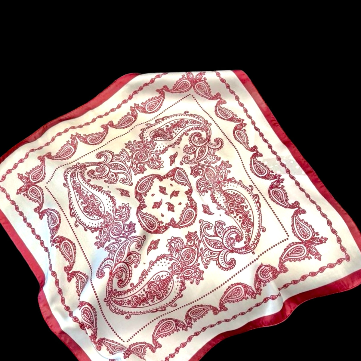 "RASPBERRY" Paisley Neck Scarf - 1773 — Toprail Equine