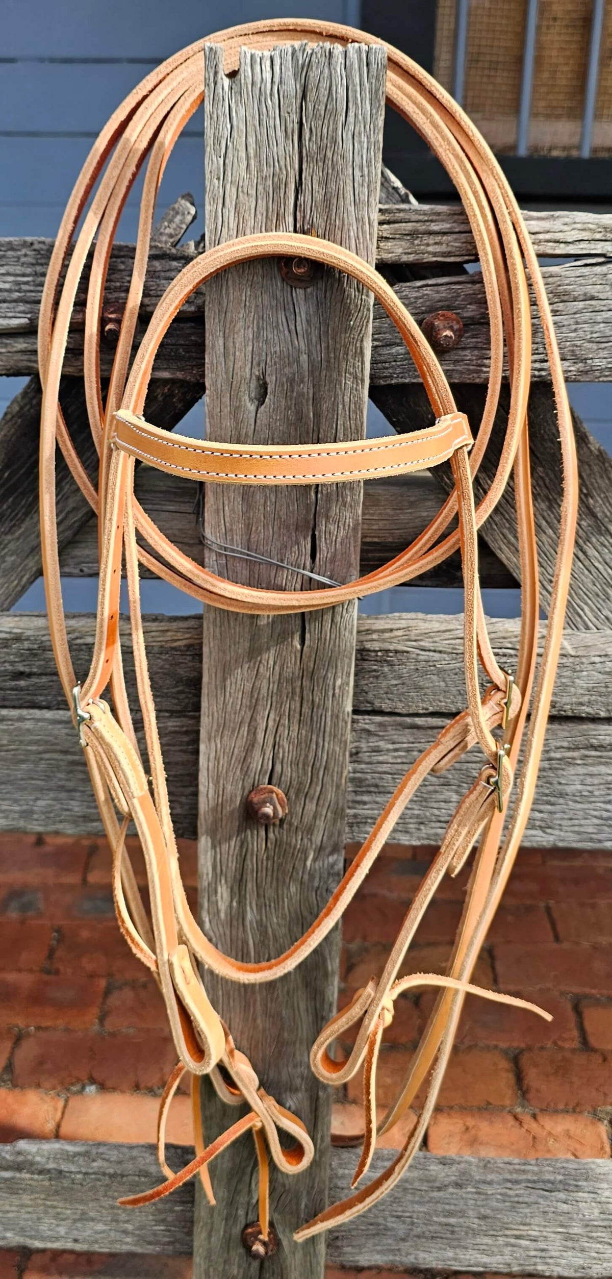 Trainers Harness Leather Bridle and Rein Set — Toprail Equine