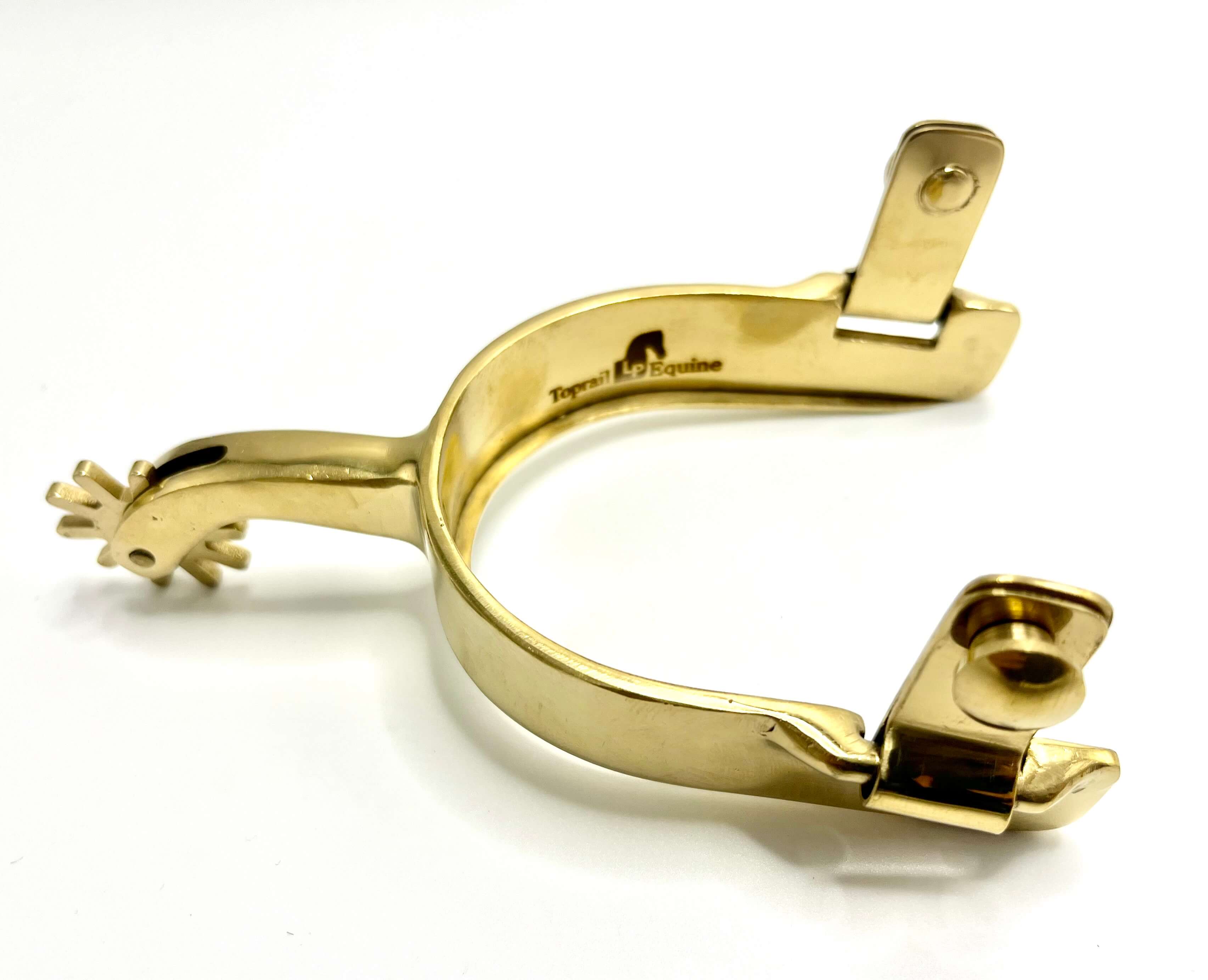 Brass Show Spur With Lip — Toprail Equine