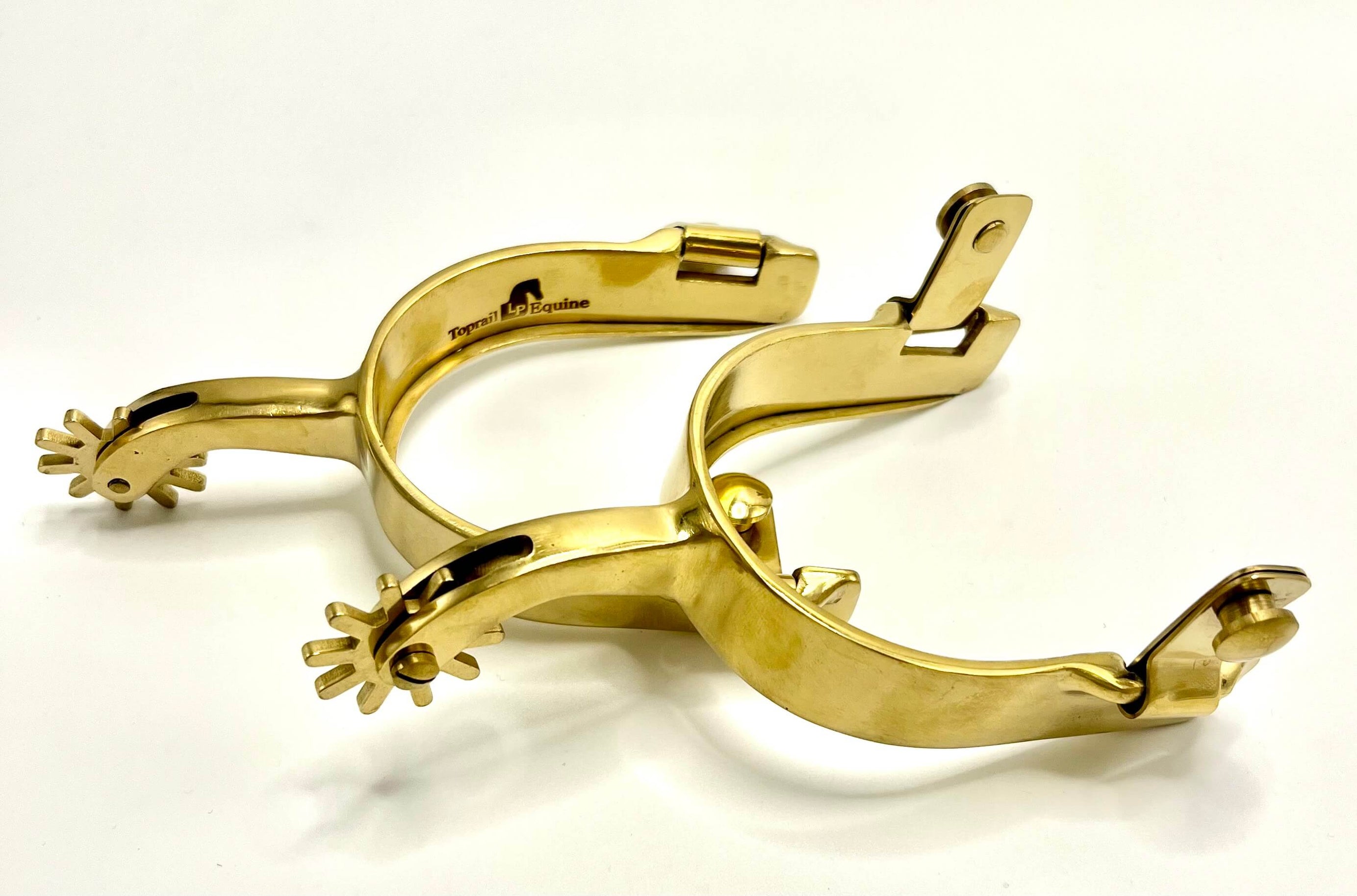 Brass Show Spur With Lip — Toprail Equine