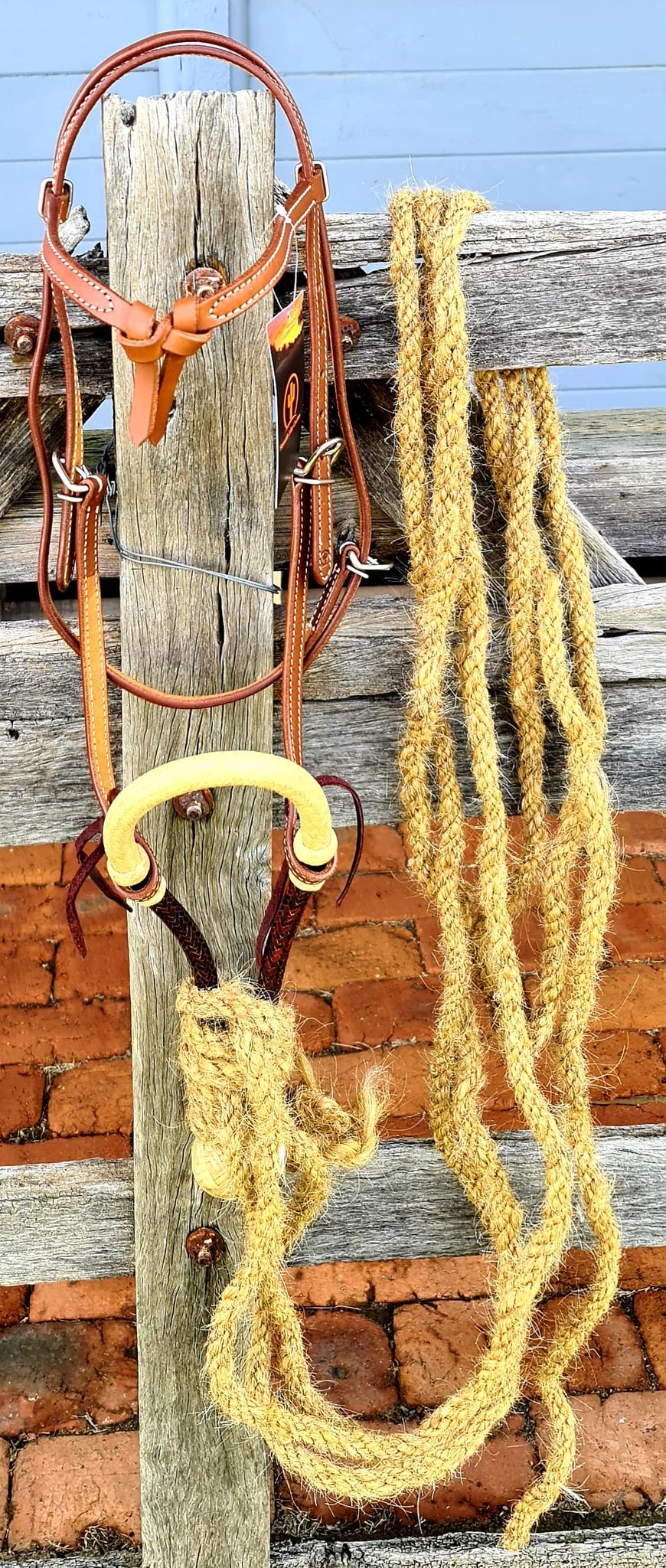 Futurity Browband Headstall with Bosal & Hair Mecate Reins — Toprail Equine