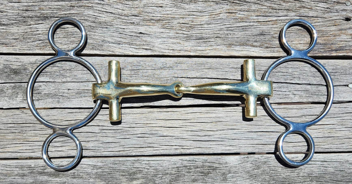 3 Ring T-Bar German Silver Roy Snaffle Gag — Toprail Equine