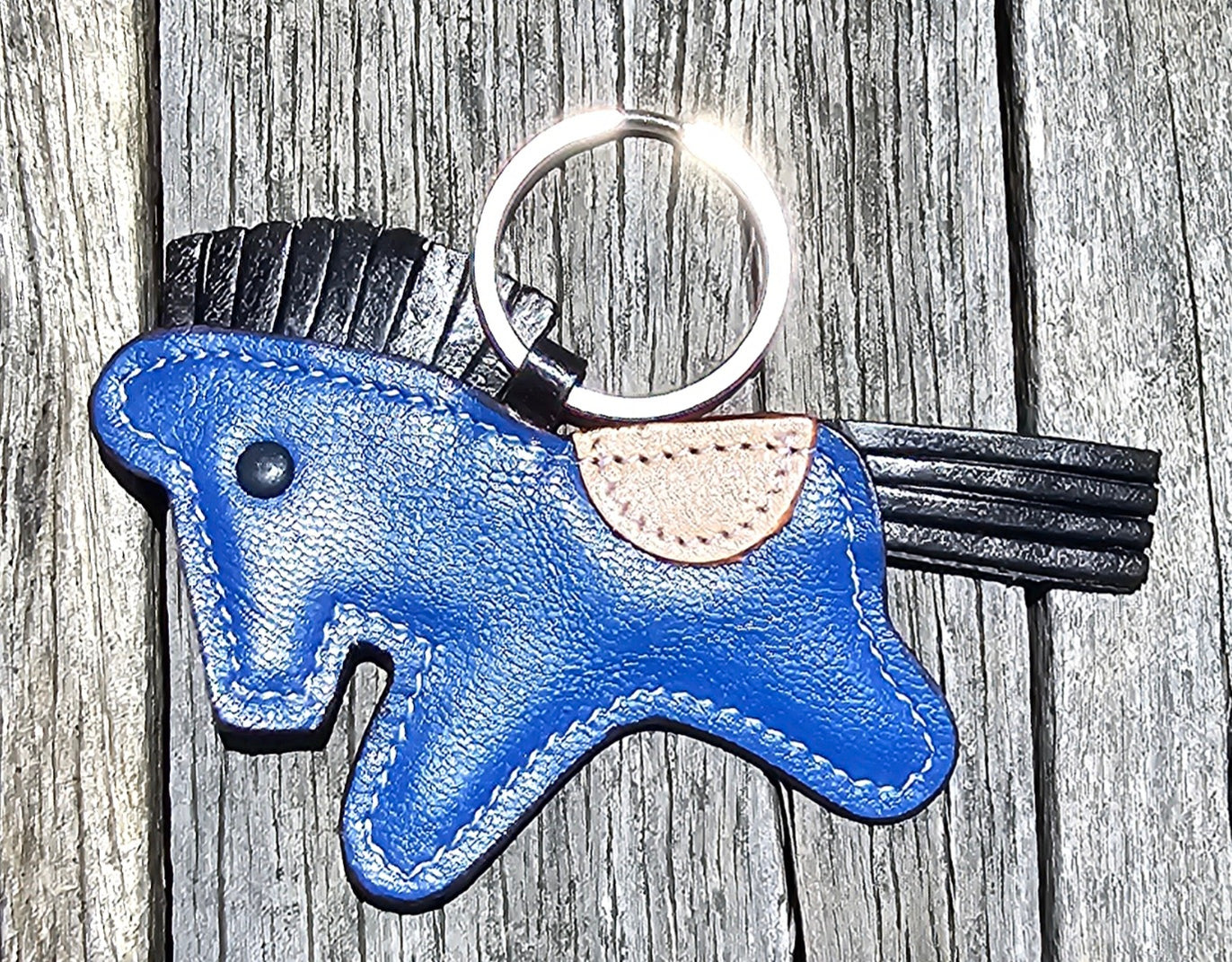 Blue Horse Keyring - 1773 — Toprail Equine