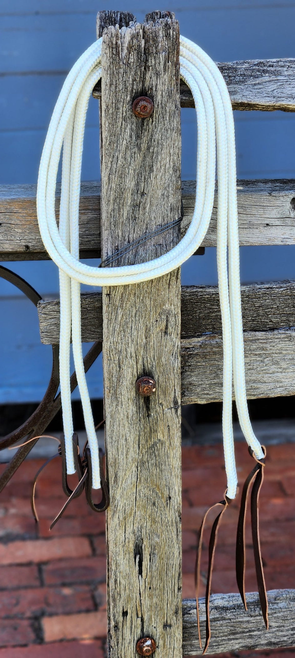 "CAMPDRAFT REINS" - with leather Waterloop ends. — Toprail Equine