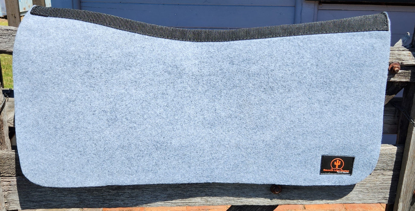 Grey Layer Pad Contoured 8mm Wool 31x31 — Toprail Equine