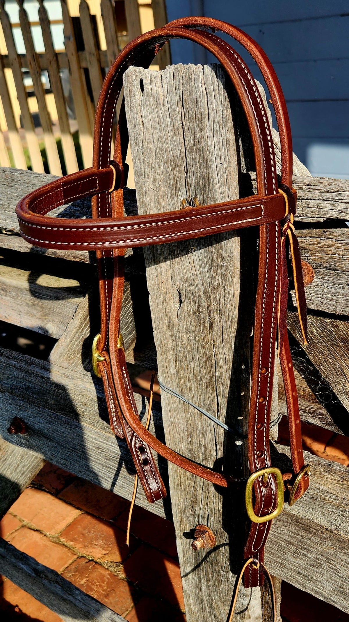 BLUE RIDGE Double Stitched Headstall — Toprail Equine