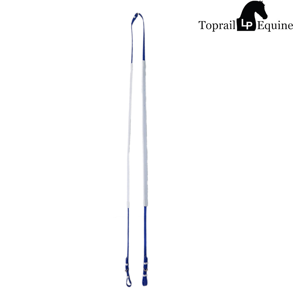 Blue PVC Racing Reins — Toprail Equine