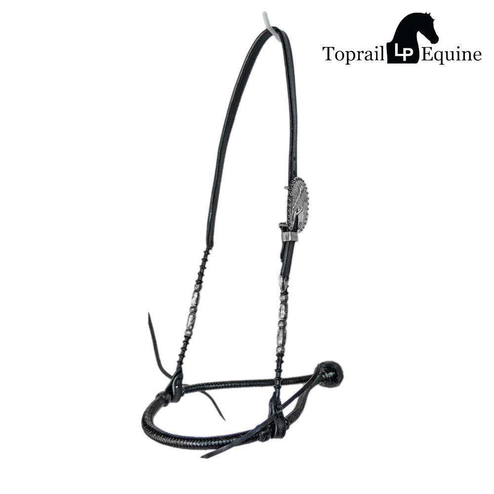 Bosal black with black leather hanger — Toprail Equine